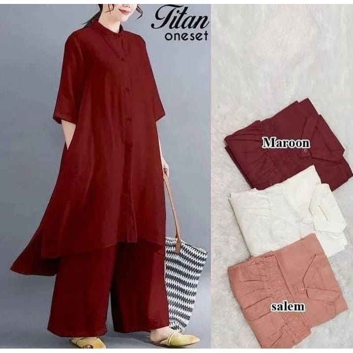 Jual Zaira Titan Set 2in1 Setelan Baju Muslim Wanita Dewasa All Size ...