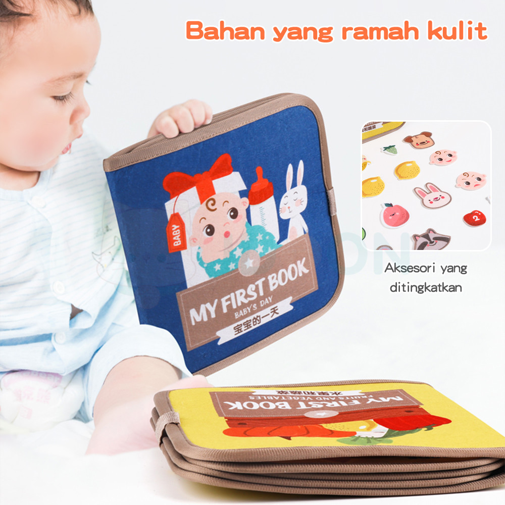 Jual IDOON Buku busy book bayi soft book velcro velcro lucu | Shopee ...