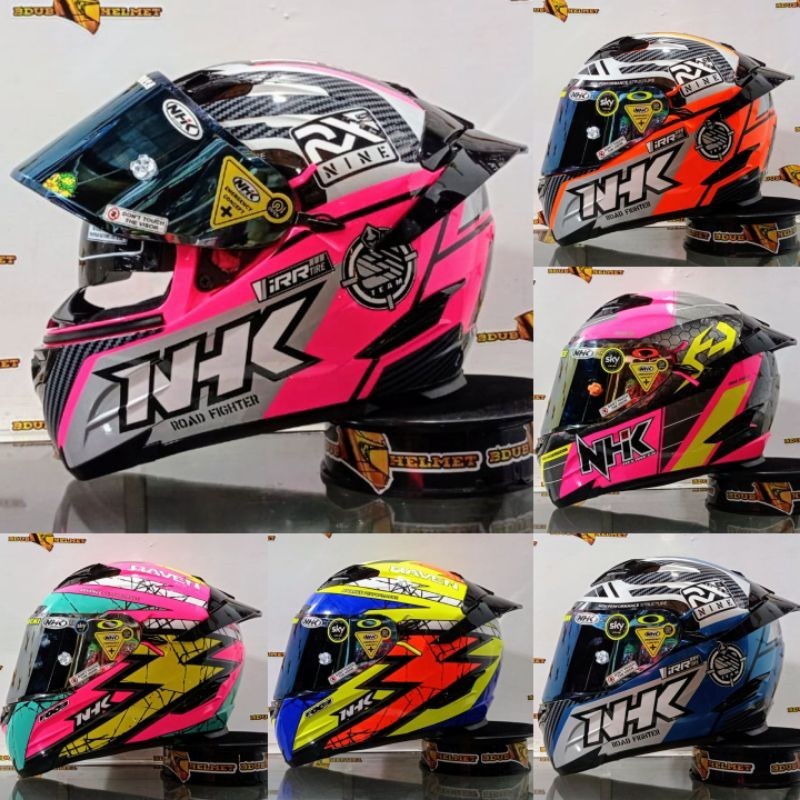 Jual Helm Nhk full face RX9 MOTIF SERIES SE RACER X PINK FLOURICENT ...