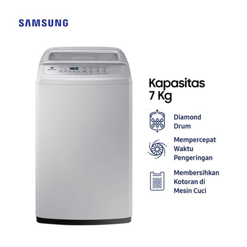 Jual SAMSUNG Mesin Cuci 1 Tabung 7 KG Diamond Drum WA 70H4000SG ...