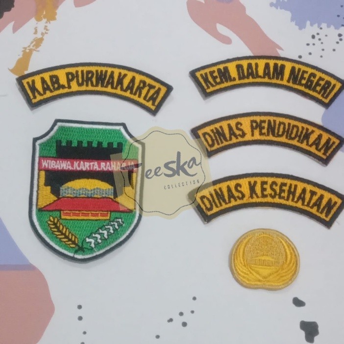 Jual Seragam Set Bet / badge Logo dan lokasi Bordir Seragam PDH Khaki ...