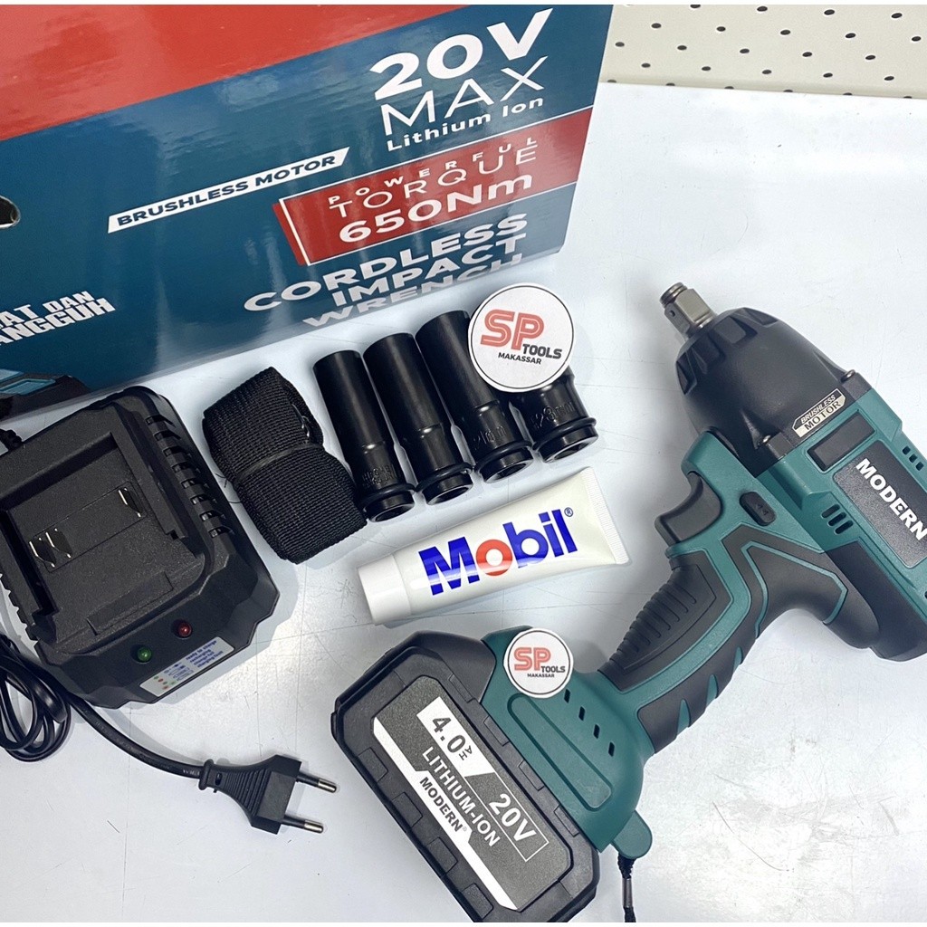 Jual MESIN IMPACT WRENCH / BUKA BAUT / MESIN PEMBUKA BAUT CORDLESS BATERAI BATTERY CAS CHAS ...