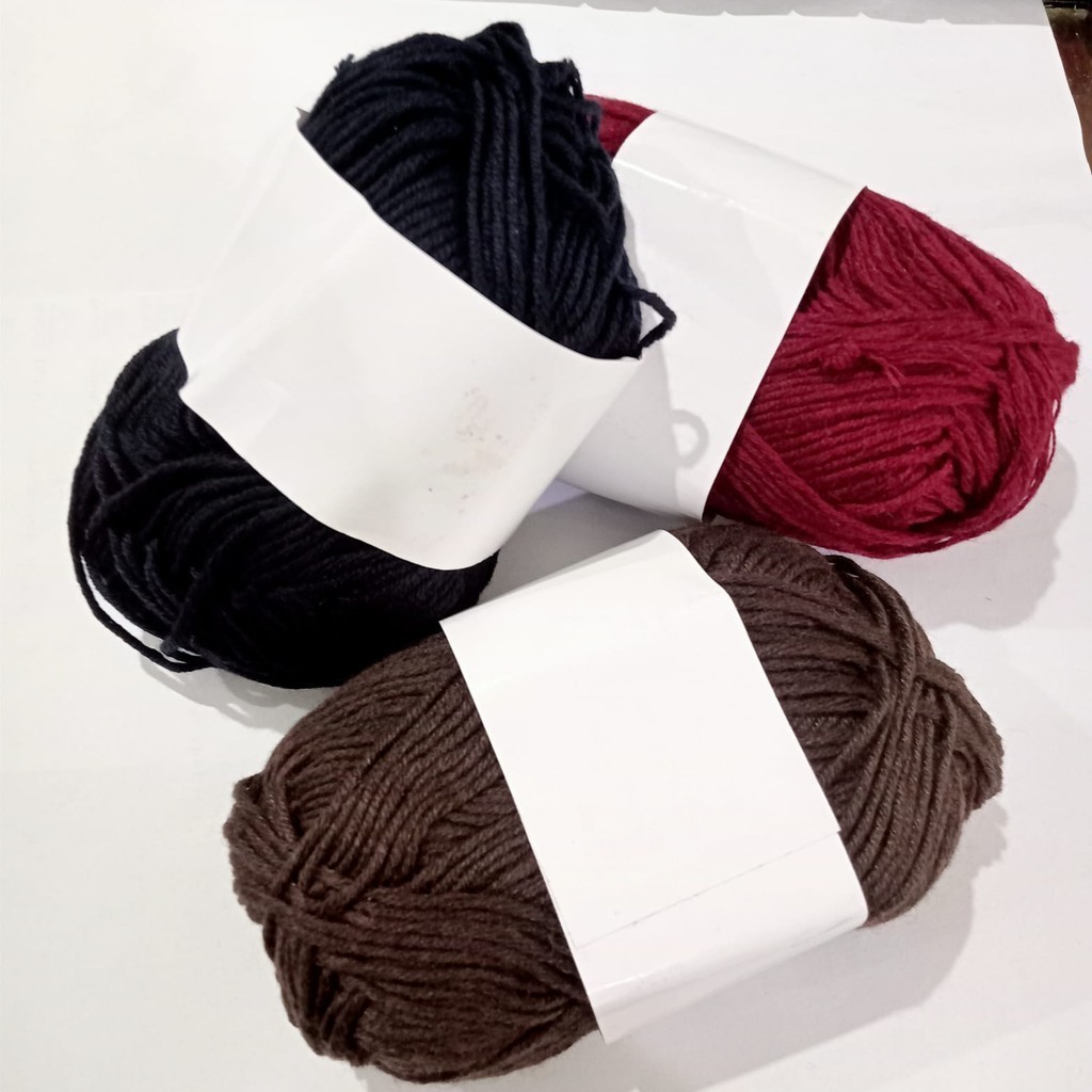 Jual Bahan Benang Rajut Milk Catton 6Ply 9 Warna Harga/Roll | Shopee ...