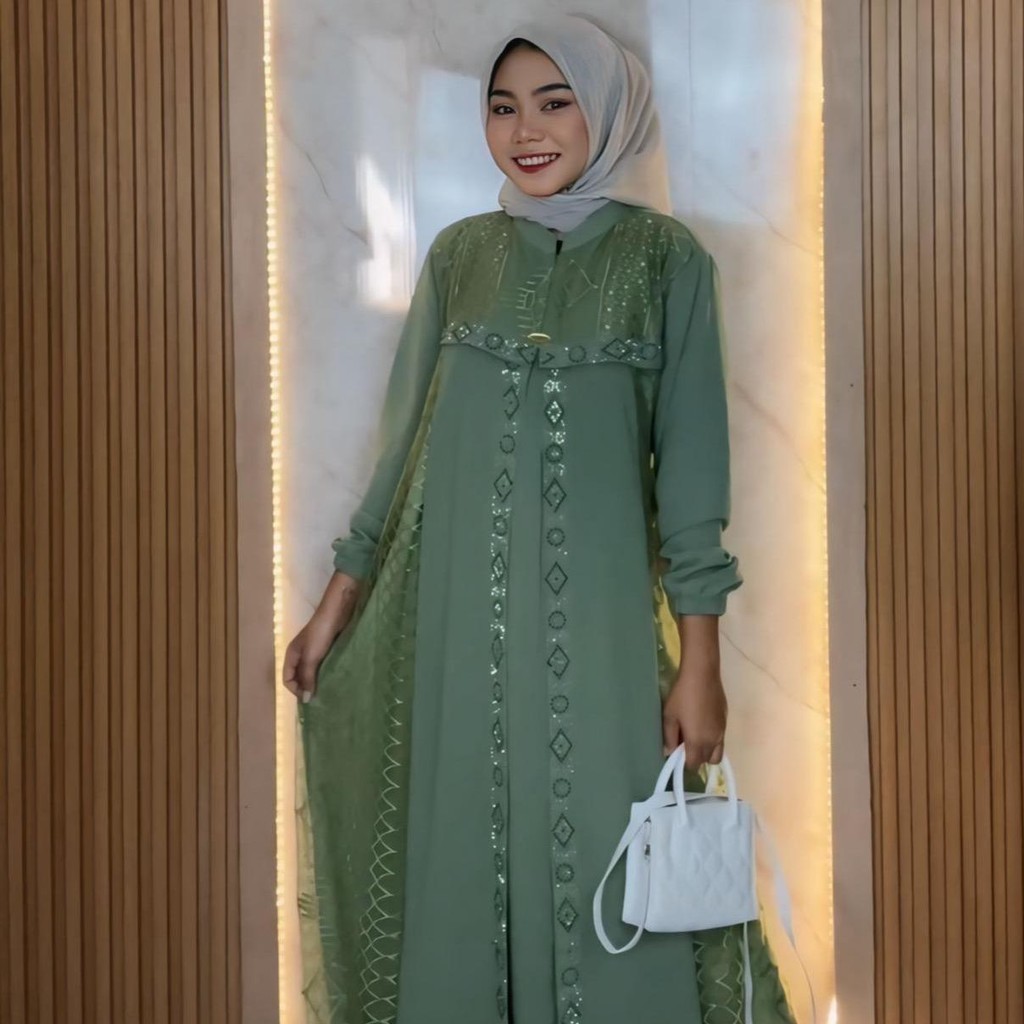 Jual Gamis Dress Almira Ceruty Babydoll Premium Pakaian Muslim Syari ...