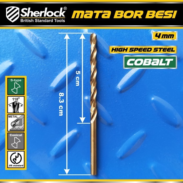 Jual Mata Bor Besi JIS Standard High Speed Steel Cobalt 4 mm (1 Pcs ...