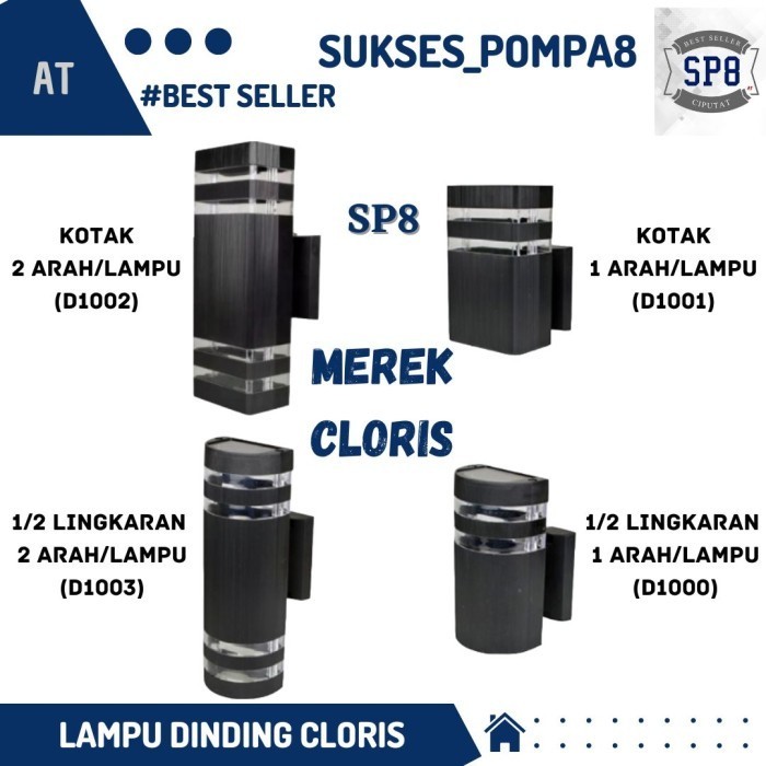 Jual Kap Lampu Dinding Minimalis / klasik Merek Cloris / Wall LED ...