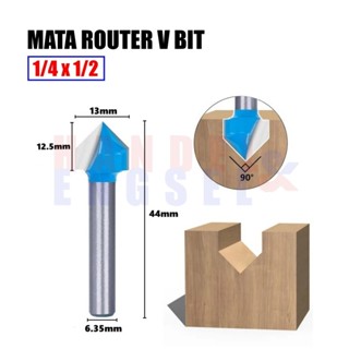 Jual Mata Profil Kayu V GROOVING BIT AST 1/4" x 1/2 AST V GROOVE 12mm ...