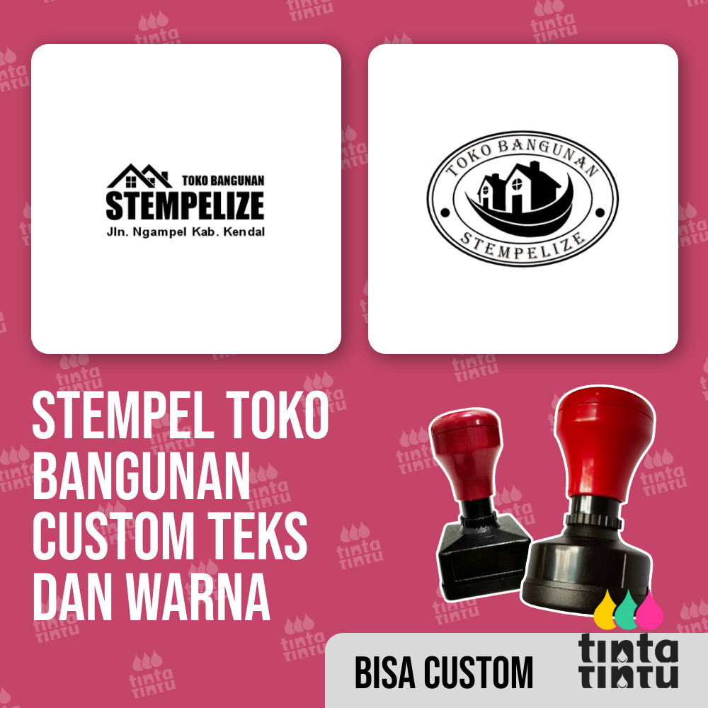 Jual Stempel Toko Bangunan Custom Teks dan Warna | Shopee Indonesia