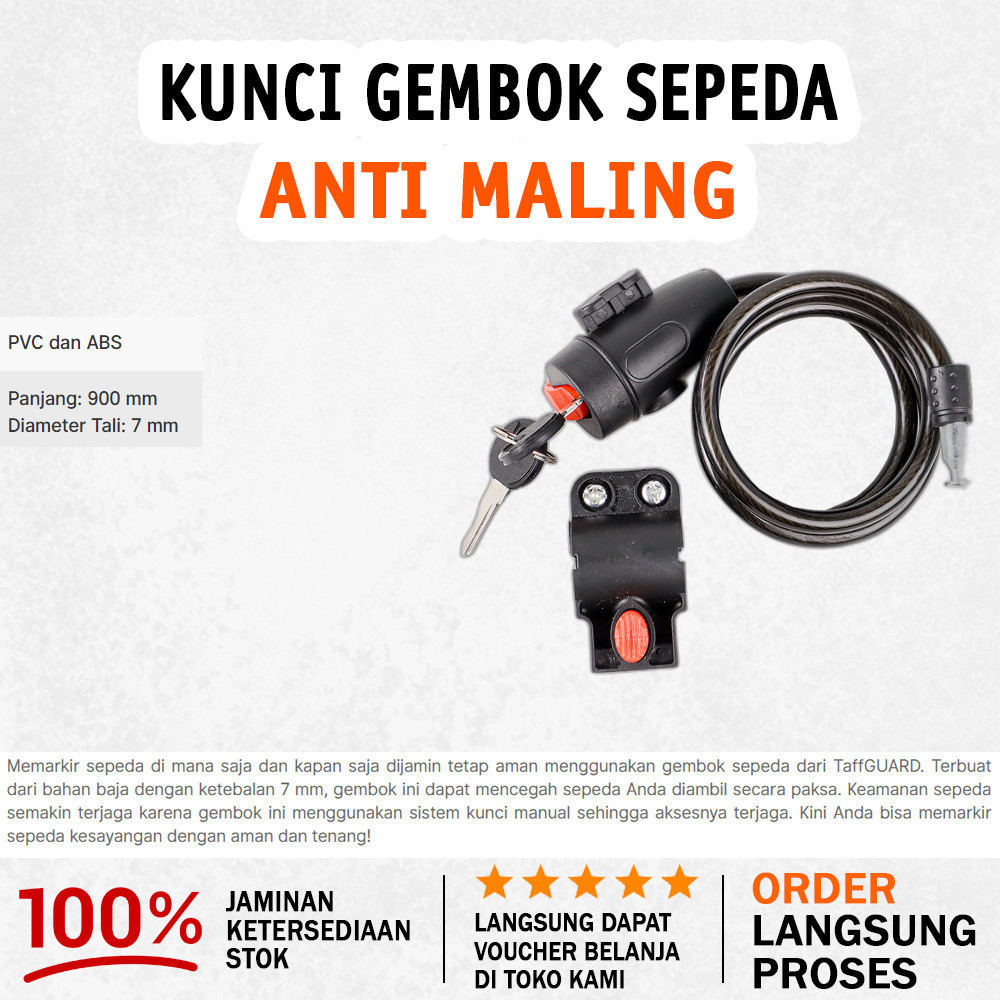 Jual Gembok Sepeda Kombinasi Angka 4 Digit - Black | Shopee Indonesia