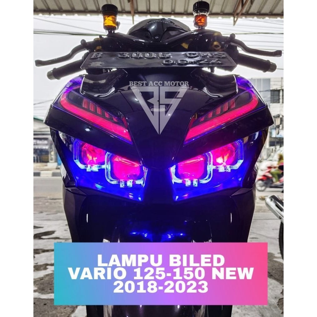 Jual LAMPU BILED AES TURBO UPGRADE VARIO 125/150 all new projektor full ...