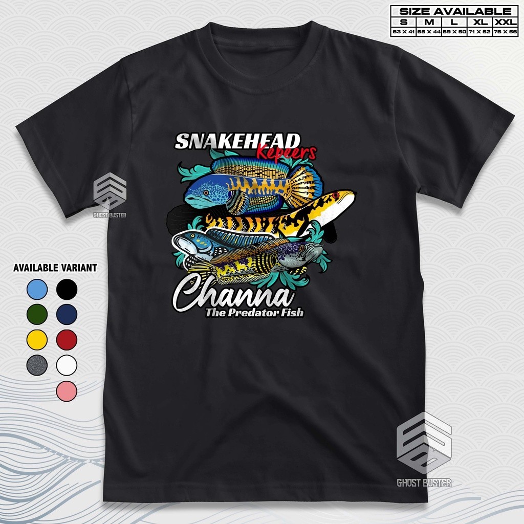 Jual Sunshine - Kaos Channa Snakehead Keepers Chana Predator Fish Baju ...