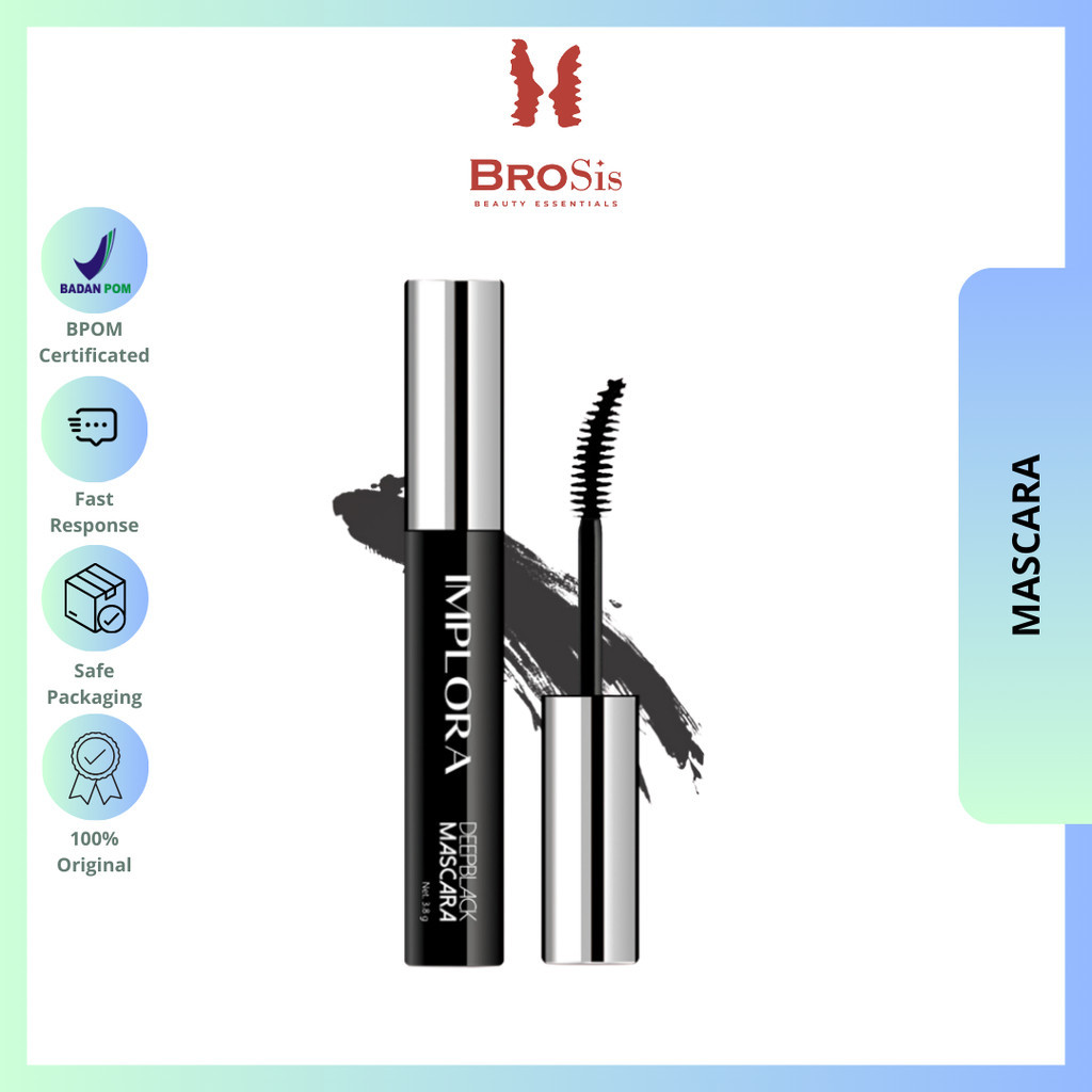 Jual Implora Deep Black Mascara 3.8g | Shopee Indonesia