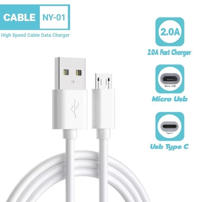 Jual Kabel Data Fast Charger 1 Meter Micro Usb / Type C - Original ...
