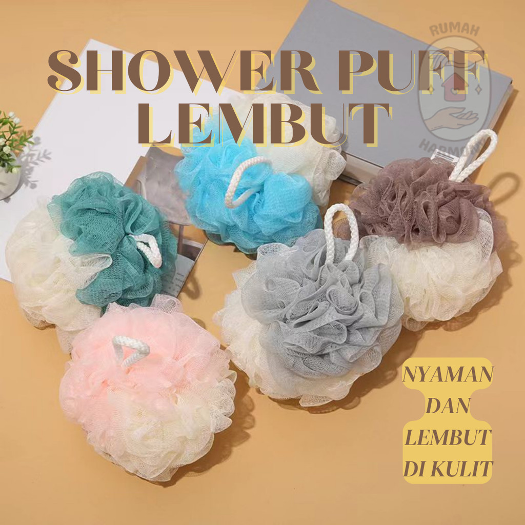 Jual Sponge Mandi Jaring Spons Mandi Bath Shower Puff Lembut Sponge ...