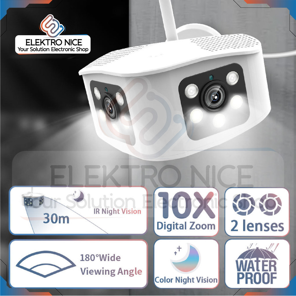 Jual CCTV DUAL LENS 4K Ultra HD 10x Digital Zoom IP66 Waterproof WIFI ...
