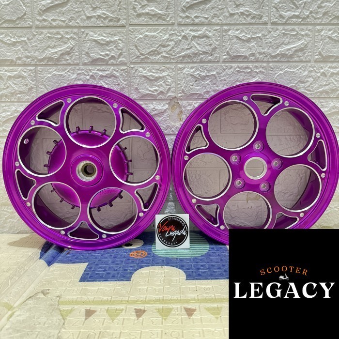 Jual Velg CNC Casting Model Marus W125 Purple Vespa Sprint Primavera S ...