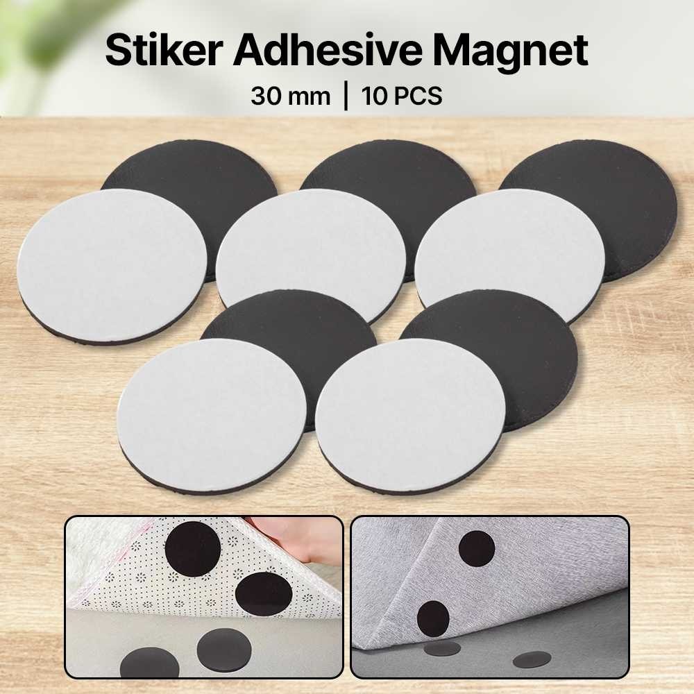 Jual JETTING Stiker Adhesive Magnet Tape 3M Model Bulat 30mm 10 PCS ...