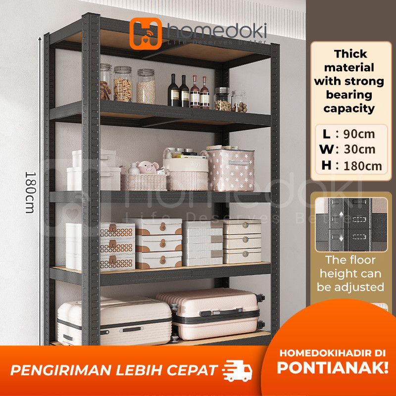 Jual Rak penyimpanan 5 tingkat / 5 susun Rak gudang Serbaguna Rak ...