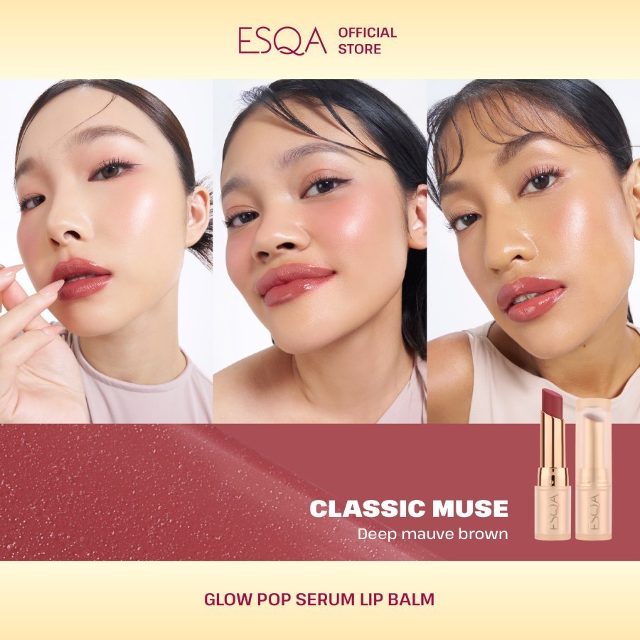 Jual ESQA GLOW POP SERUM LIP BALM CLASSIC MUSE 3GR | Shopee Indonesia
