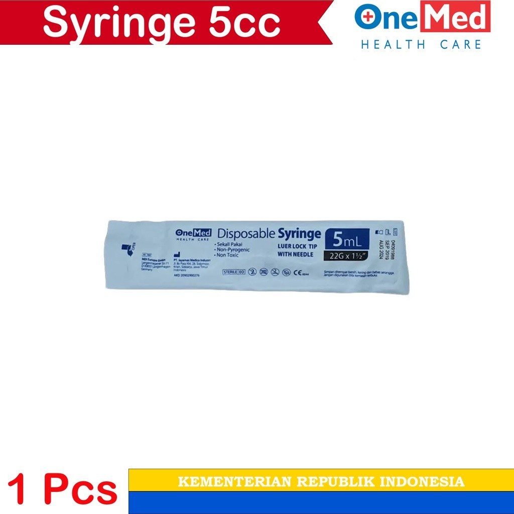 Jual Syringe 5cc OneMed / Spuit Onemed 5ml Pack | Shopee Indonesia