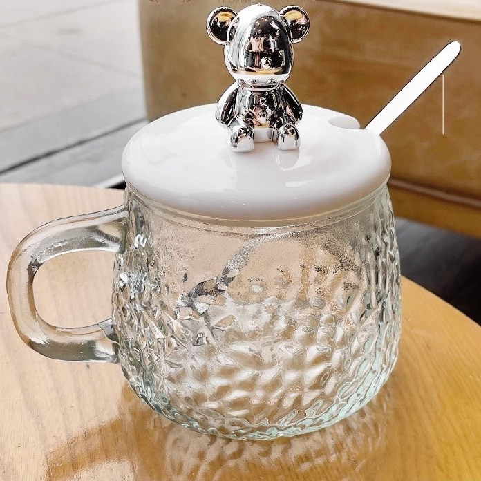 Jual CANGKIR BERUANG / GELAS KACA TUTUP BERUANG / MUG TUTUP BERUANG ...