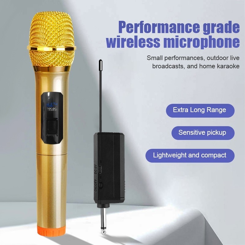 Jual Microphone Wireless MIC-101Pro Mikrofon Tanpa Kabel Frekuensi UHF ...