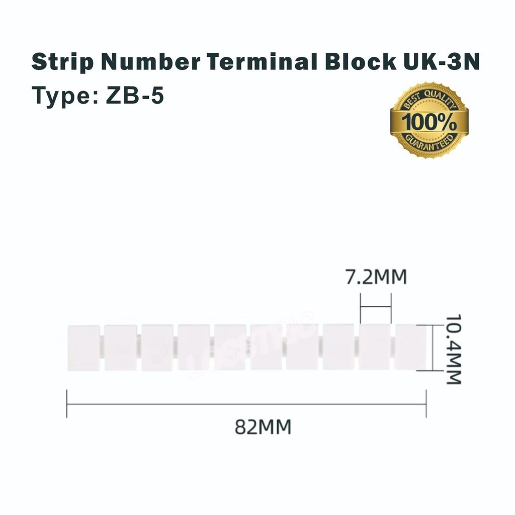 Jual Strip Marker Terminal Block UK-3N Type ZB-5 | Shopee Indonesia
