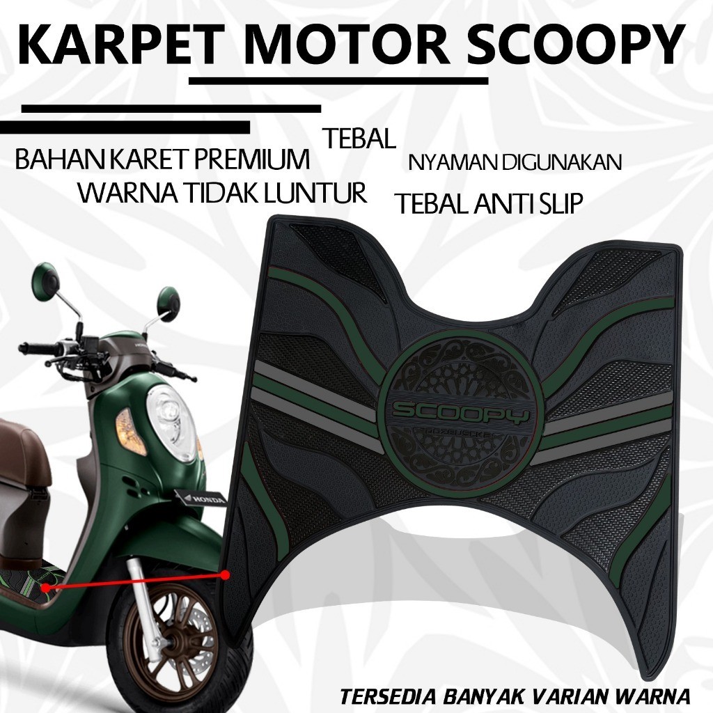 Jual Karpet Motor SCOOPY / Pijakan kaki SCOOPY BAHAN KARET TEBAL TIDAK ...