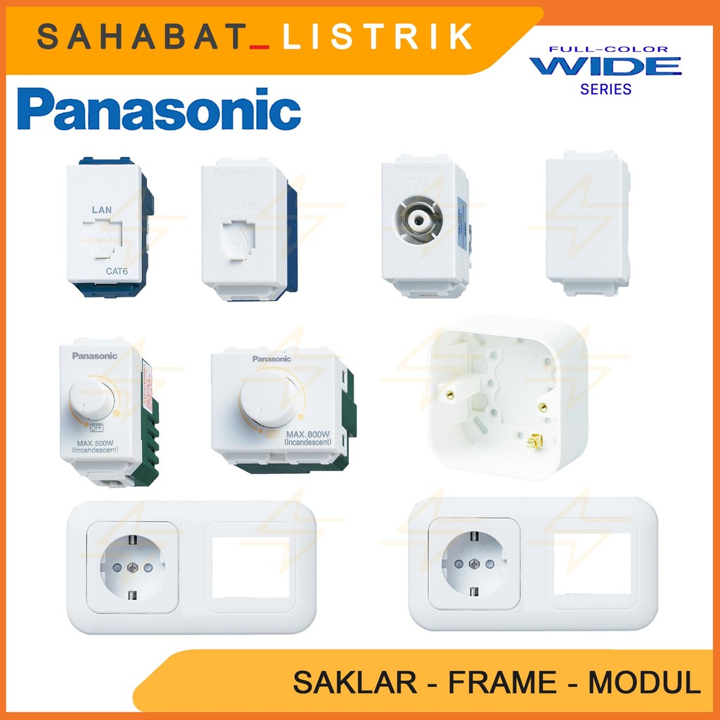 Jual PANASONIC WIDE SERIES SAKLAR SERI ENGKEL STOP KONTAK TV DATA TELP ...