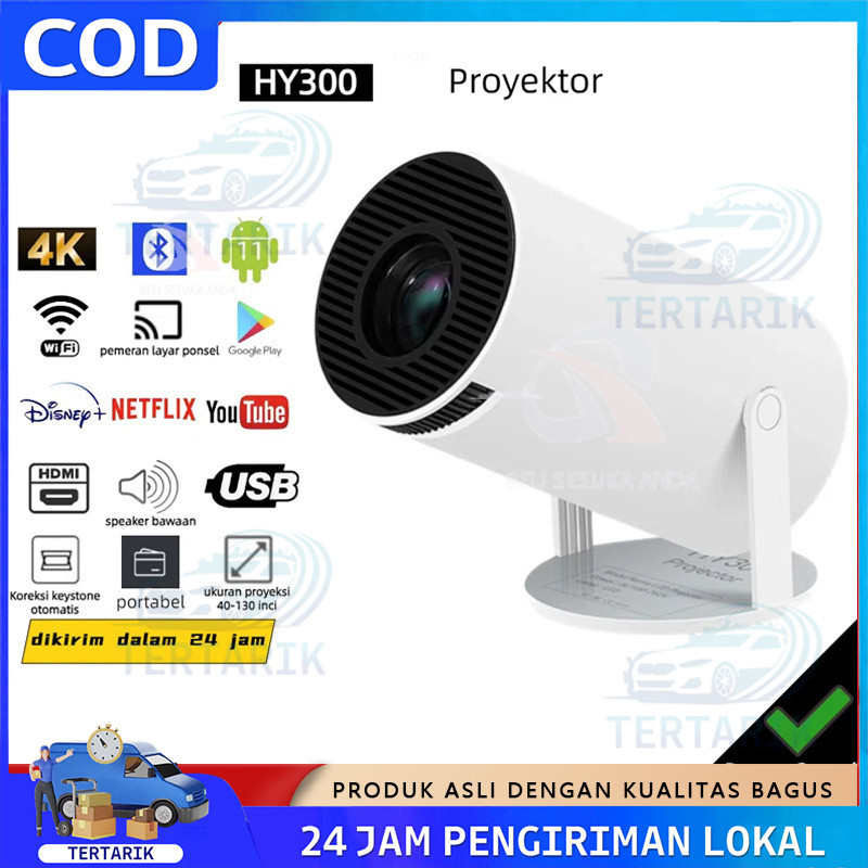 Jual HY300 Proyektor Android 11.0 Bluetooth Proyektor 2.4+5G Wifi 6 ...