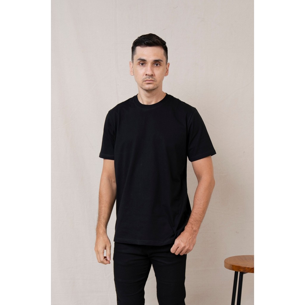 Jual HL MEN Basic Tees - Black | Shopee Indonesia