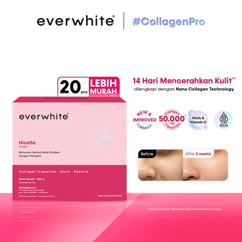 Jual Everwhite Hicolla Collagen Drink Pencerah Kulit | Shopee Indonesia