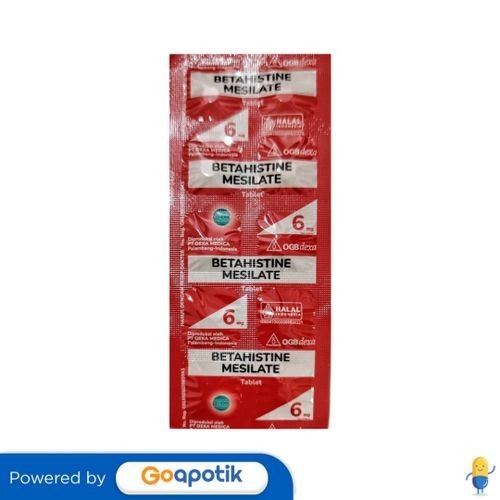 Jual Betahistine Mesilate Ogb Dexa Medica 6 Mg Strip 10 Tablet ...