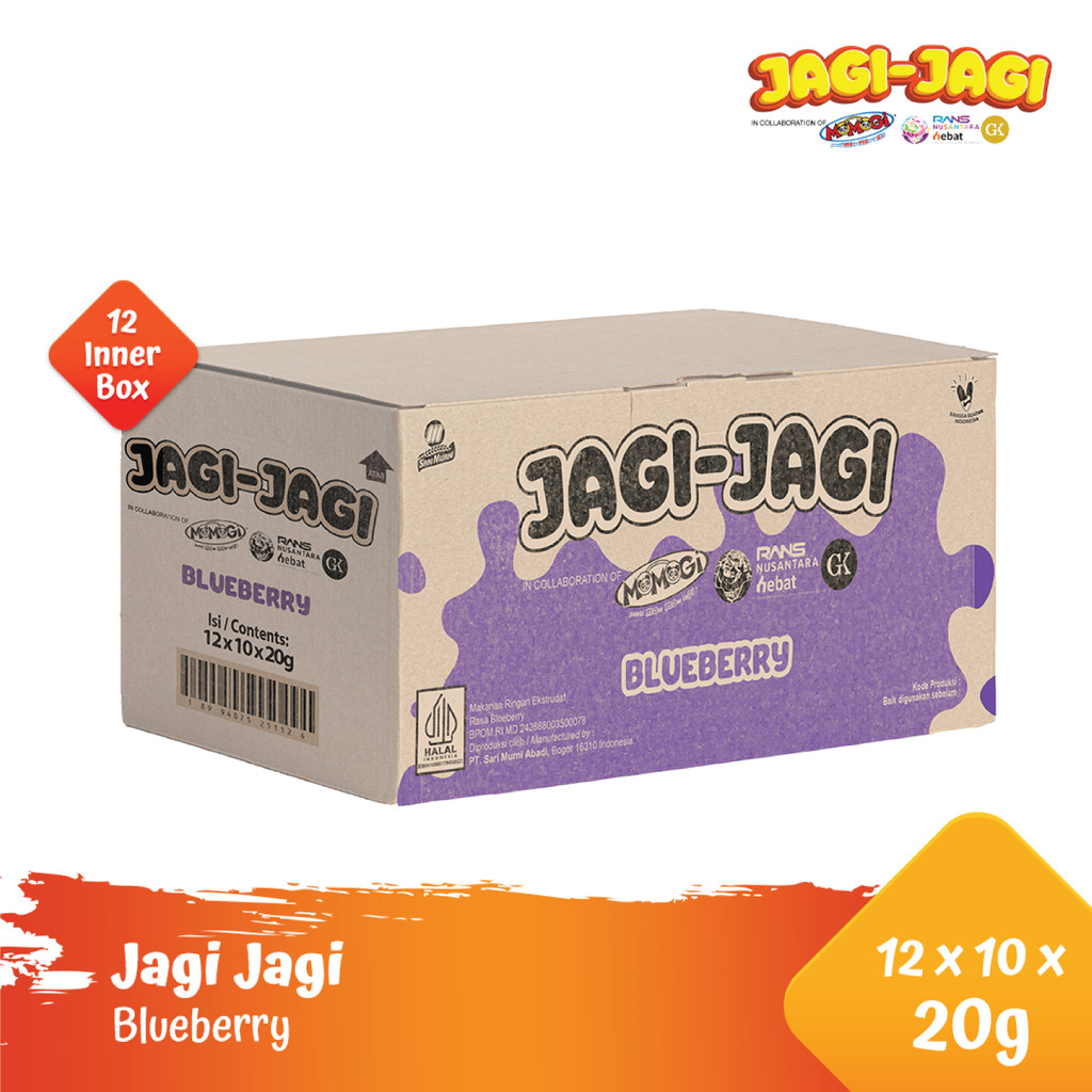 Jual Jagi Jagi Snack 20gr - Blueberry [1 Karton @ 12 Box] | Shopee ...