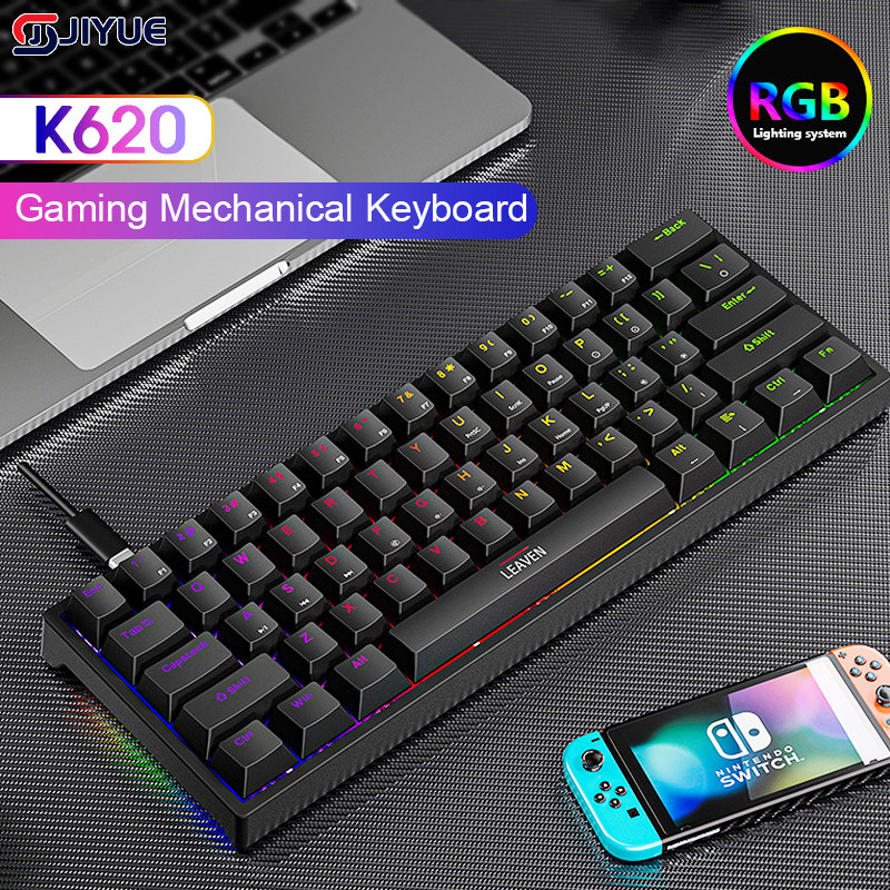 Jual K620 Mini Backlit RGB Gaming Mechanical Keyboard Gamer Mechanic ...