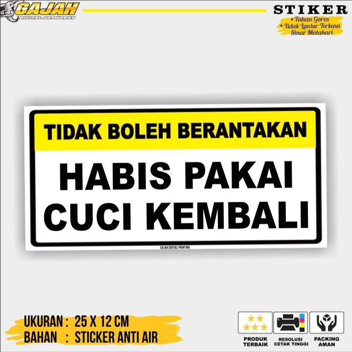 Jual Sticker Habis Pakai Cuci Kembali | Shopee Indonesia