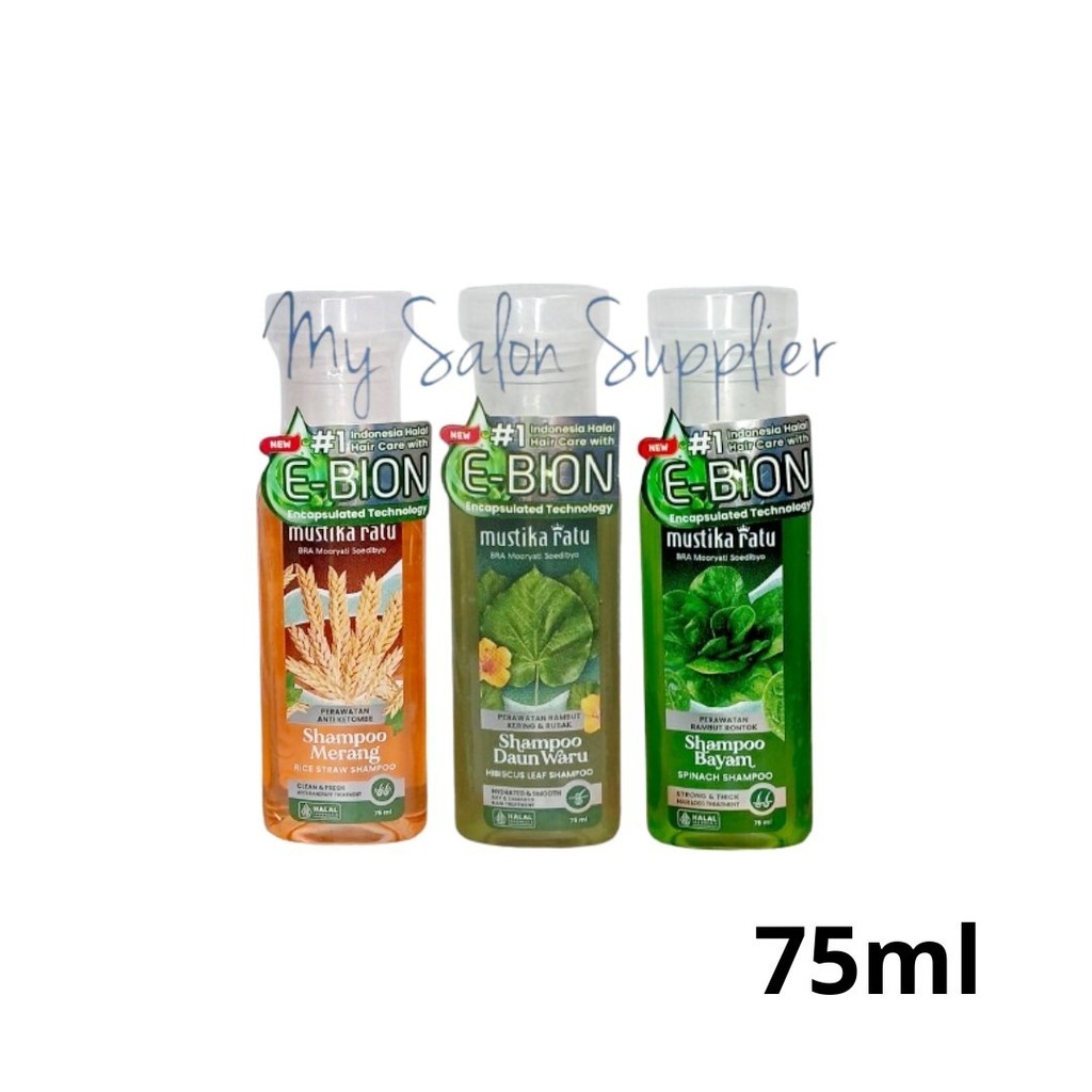 Jual Mustika Ratu Shampoo Merang / Daun Bayam / Daun Waru 75ml (diskon ...