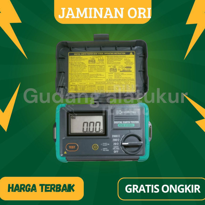 Jual Kyoritsu 4105DL Digital Earth Tester Grounding Tester Megger asli ...