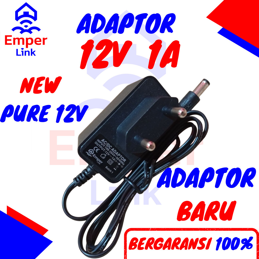 Jual Adaptor 12V 1A Power Adaptor LED CCTV Modem Router 12V1A ampere ...