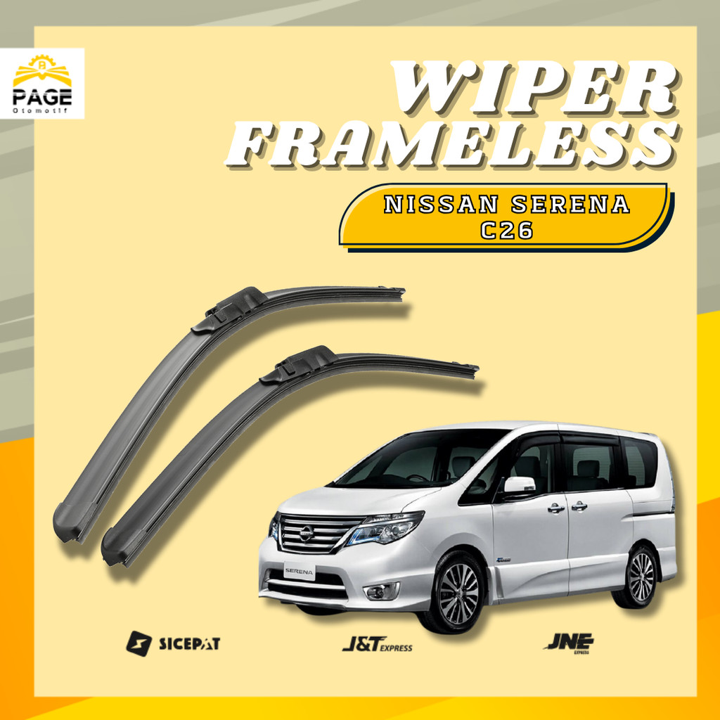 Jual Wiper Mobil Frameless Nissan Serena C26 Sepasang Kiri Kanan Tanpa ...