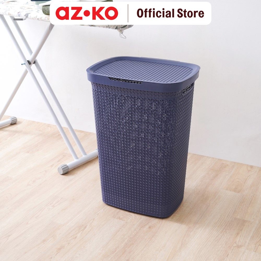 Jual AZKO Ezy Storage Keranjang Laundry Mode - Biru Tempat Baju Pakaian ...