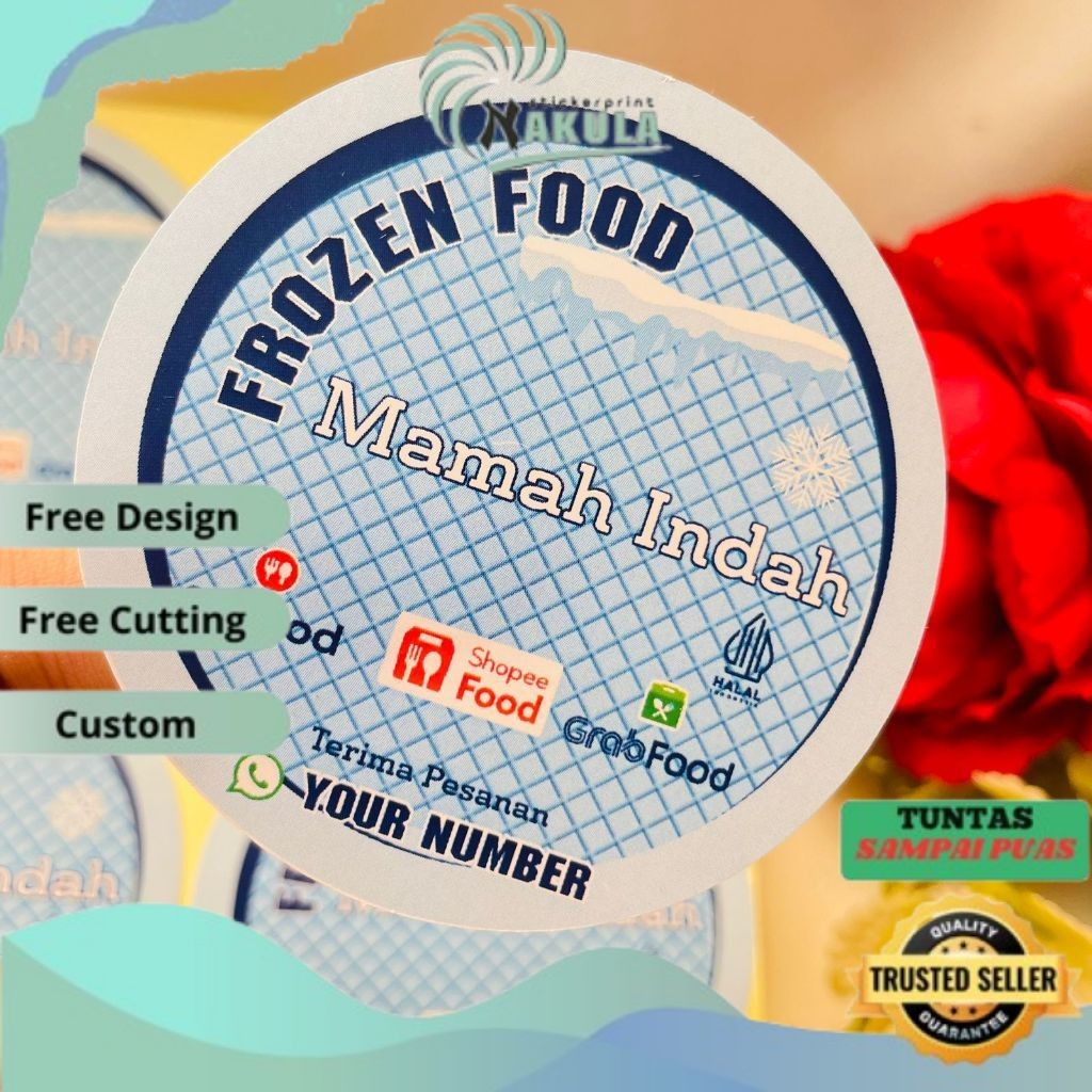 Jual NKL 5-8 Sticker Label Makanan Beku Free Desain Produk Frozen Food ...