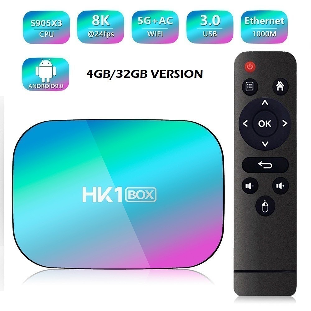 Jual GROSIRUNIK99 HK1 BOX S905X3 - Android 9 Smart Android TV Box 8K ...