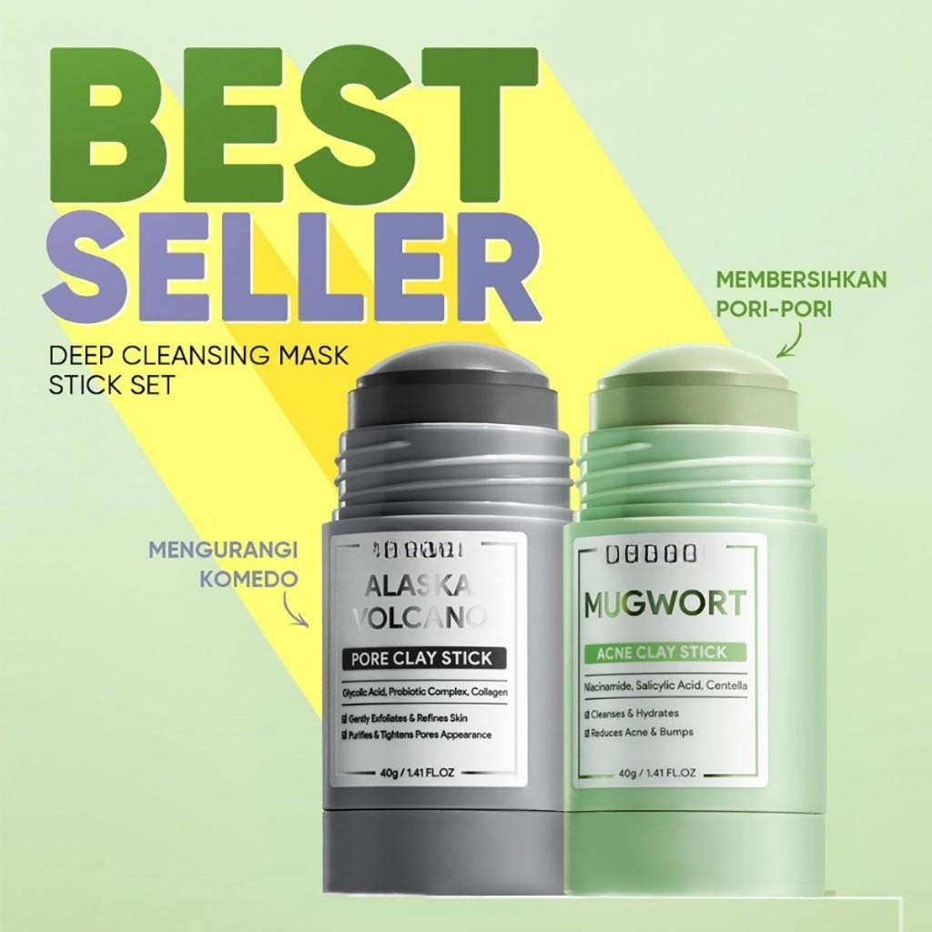 Jual SADOER Mugwort Acne Clay Stick 40G | Masker Wajah Masker Komedo ...