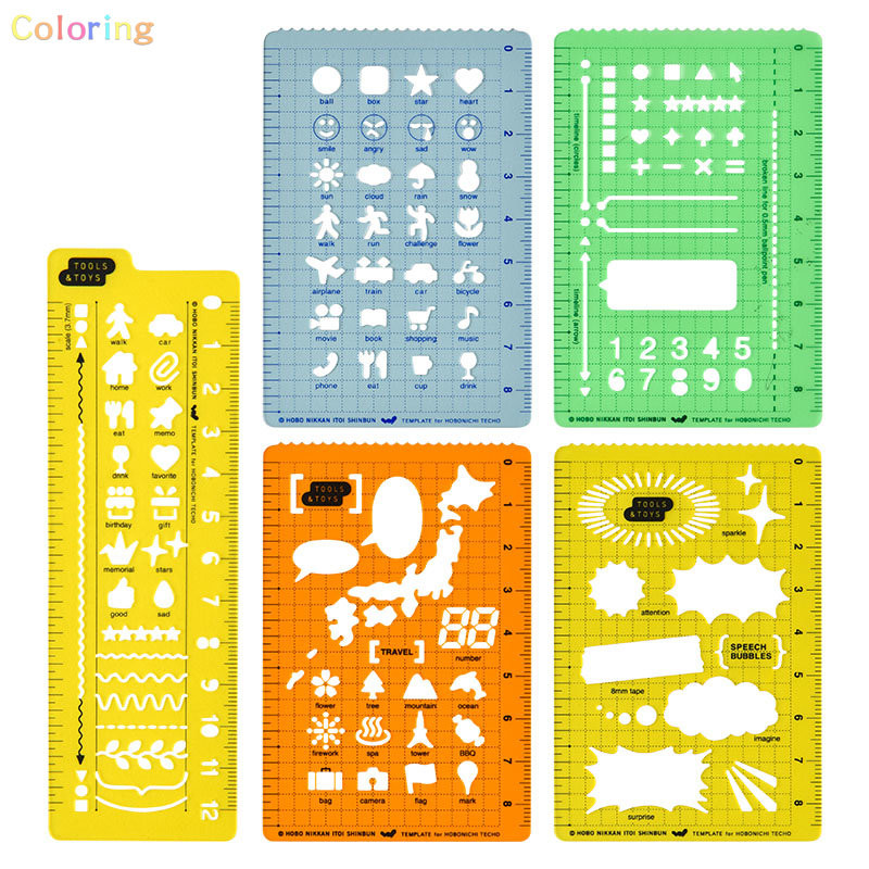Jual Hobonichi Techo Planner Accessory Template Activity Blue Tracking ...