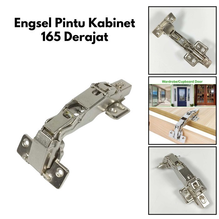 Jual MKKK Engsel Pintu Kabinet 165 Derajat Full Overlay Hydraulic Hinge ...