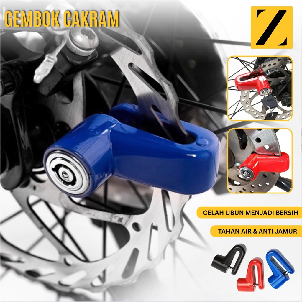 Jual Kunci Gembok Cakram Motor Sepeda Disc Lock Safety Brake Kunci ...