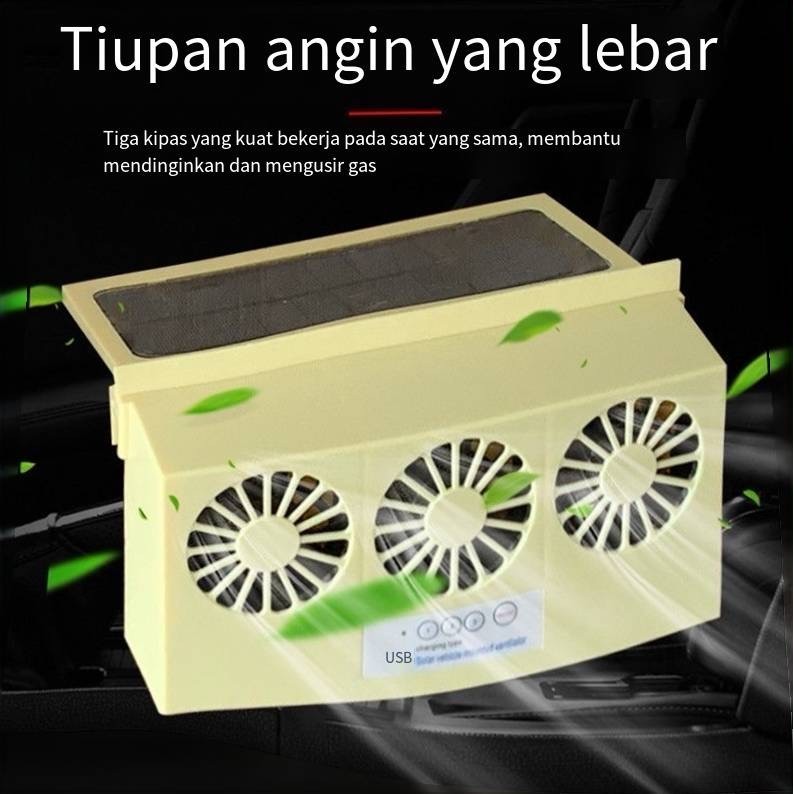Jual Kipas Knalpot Mobil/Kipas Tenaga Surya/Pengisian Daya Usb Mobil ...