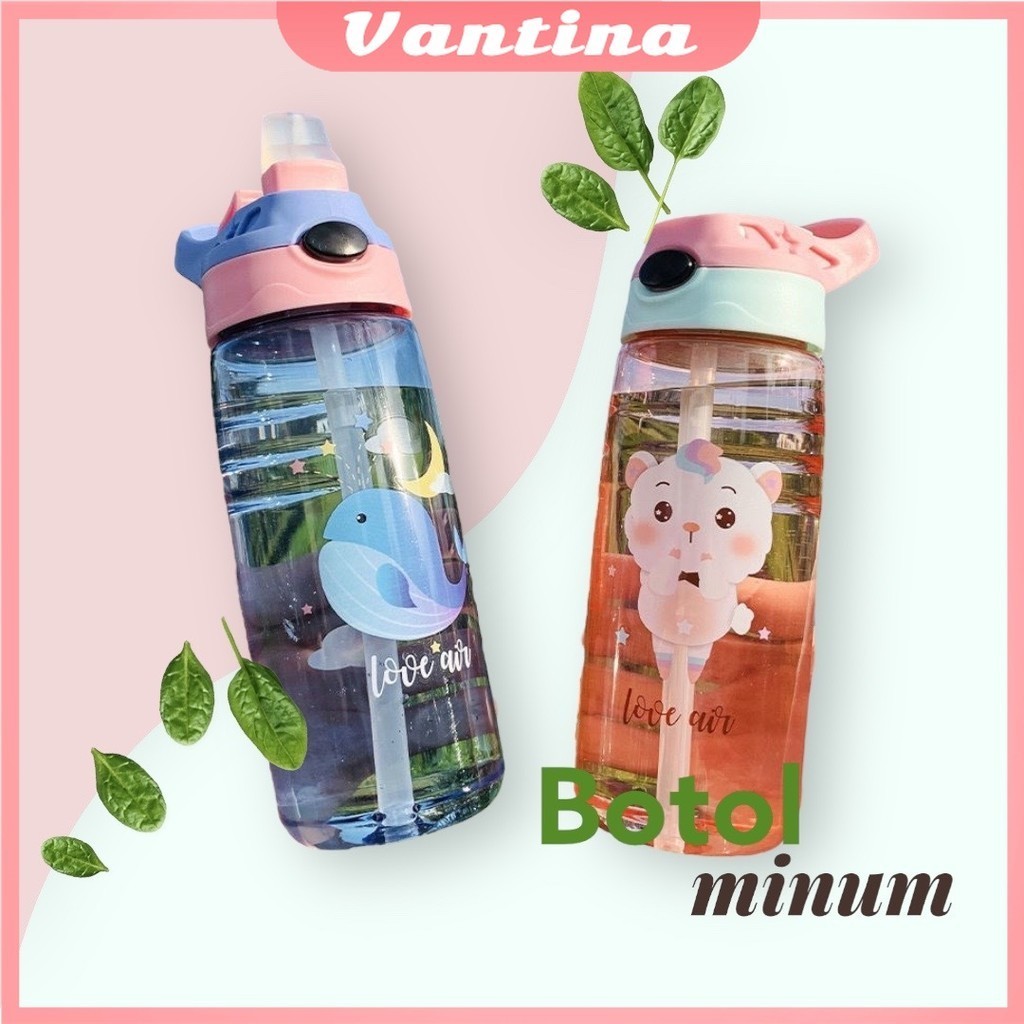 Jual Botol Minum Anak Air 550ml/Botol Anak Karakter animal Country BPA ...