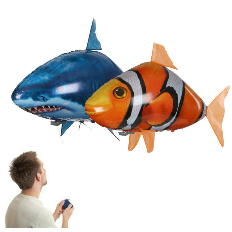 Jual Inflatable Remote Control Shark Toys Air Swimming RC Animal Radio ...